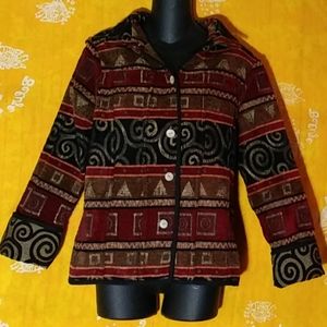 No Label | Jackets & Coats | Vintage Reversible Carpet Jacket In Fall ...